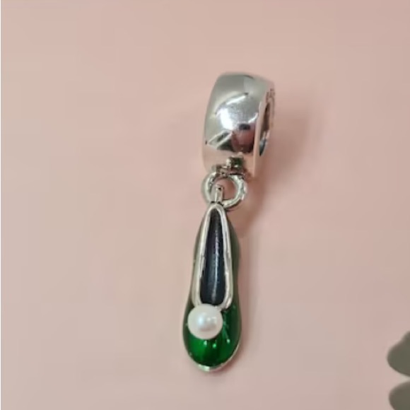 Pandora | Jewelry | Pandora Tinker Bell Green Shoe With Pearl Enamel ...